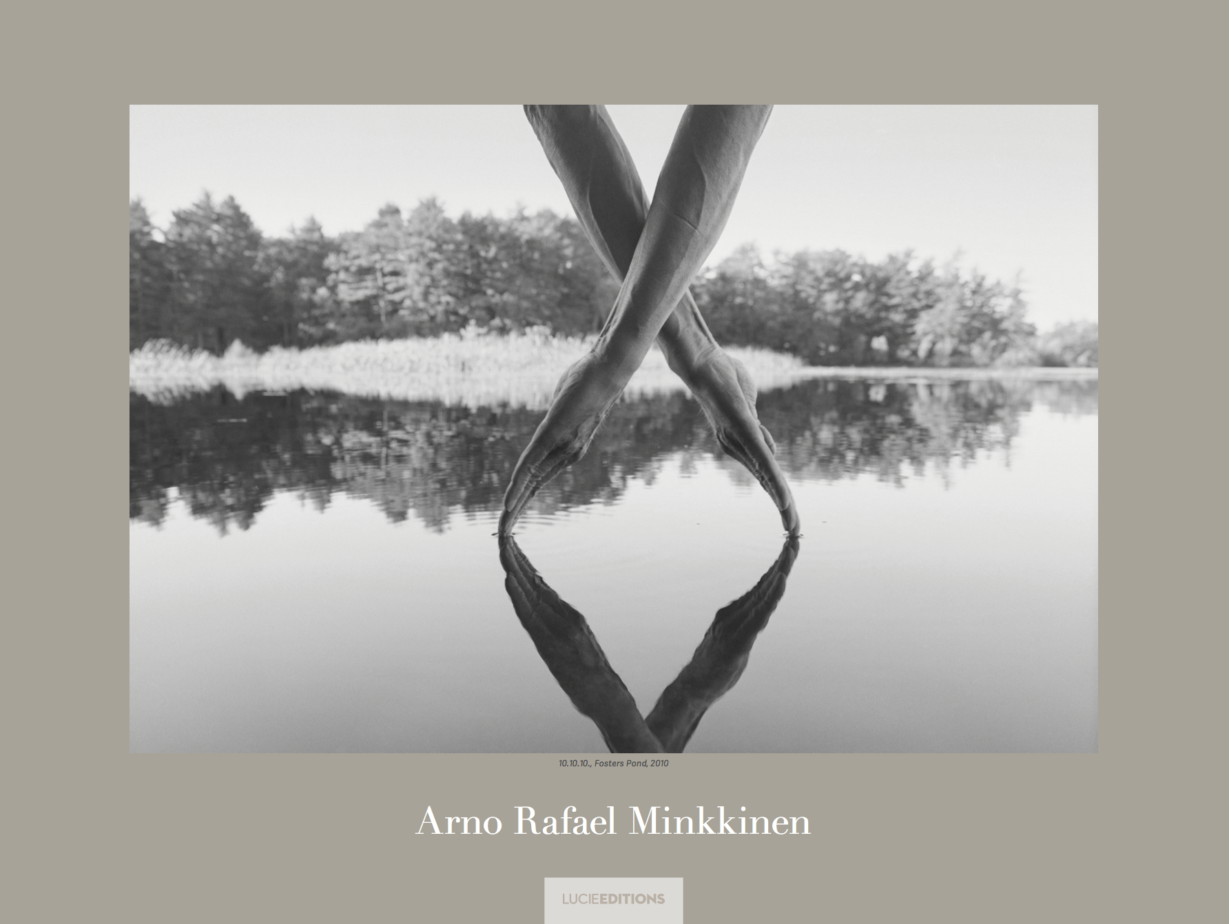Arno Rafael Minkkinen Poster "10.10.10., Fosters Pond, 2010", Signed ...